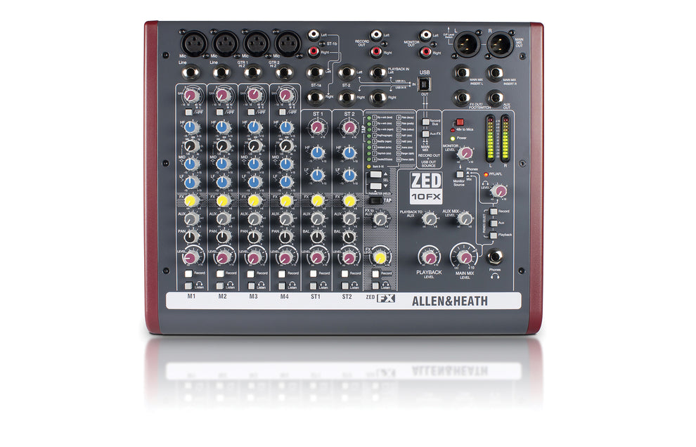 Allen & Heath ZED-10FX Compact USB Mixer with FX | Pro Audio Clinic
